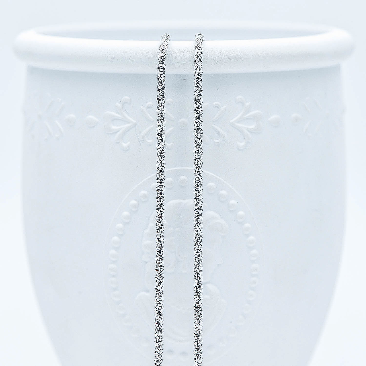 Silver tone Specialty Chains 2.2mm Rhodium plated Brass | Etsy