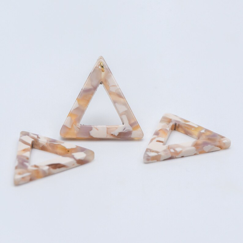 20pcs Tortoise Shell Acetate Triangle Pendants 23mm Acrylic | Etsy