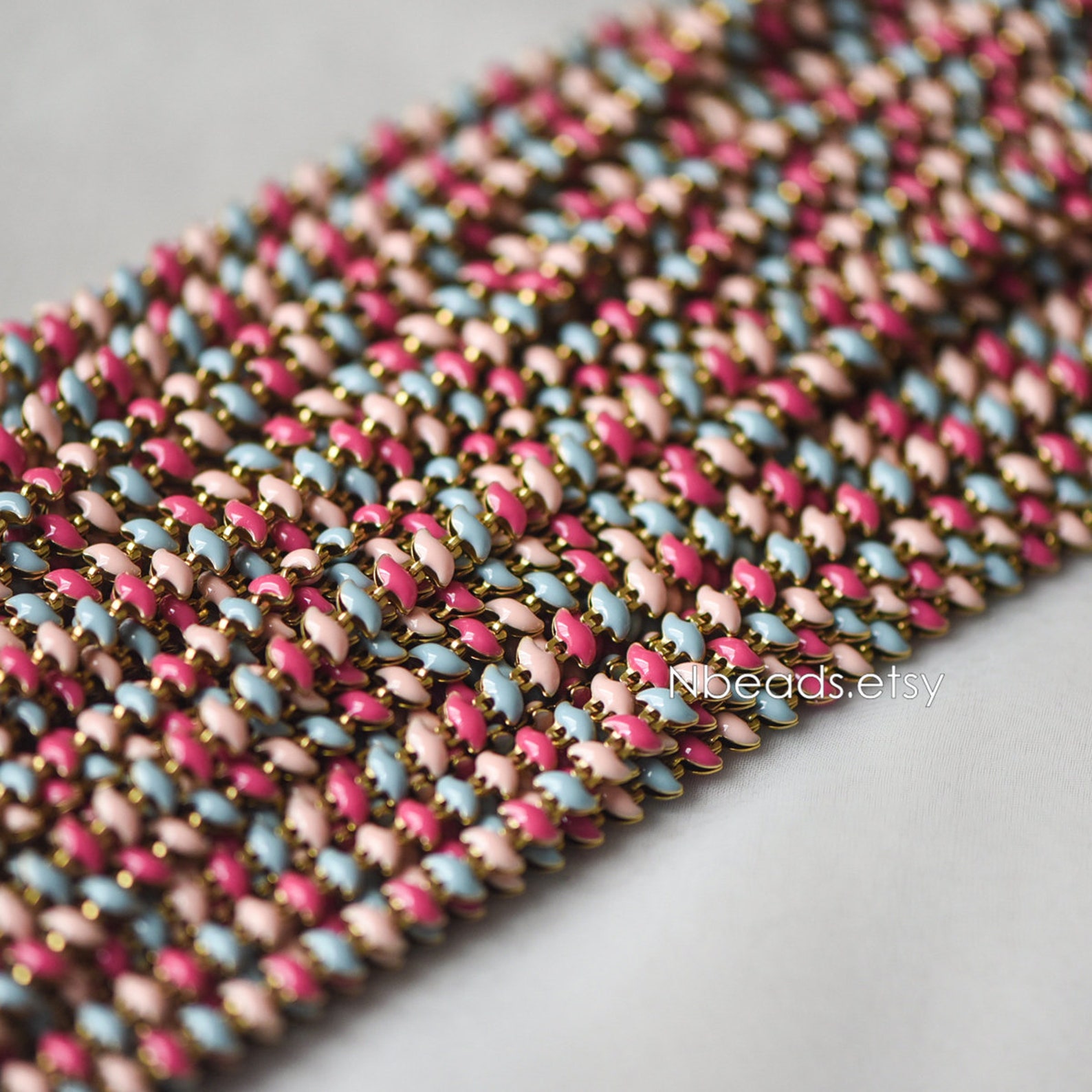 Enamel Brass Designer Chain 6.5mm LK-006-1/ 1 Meter3.3ft | Etsy