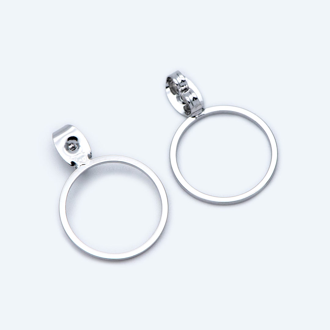 10pcs Ear Back Stopper Earring Nut With Ring Ear Jacket - Etsy