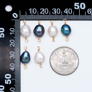 10pcs Natural Freshwater Pearl Connectors Genuine Baroque - Etsy