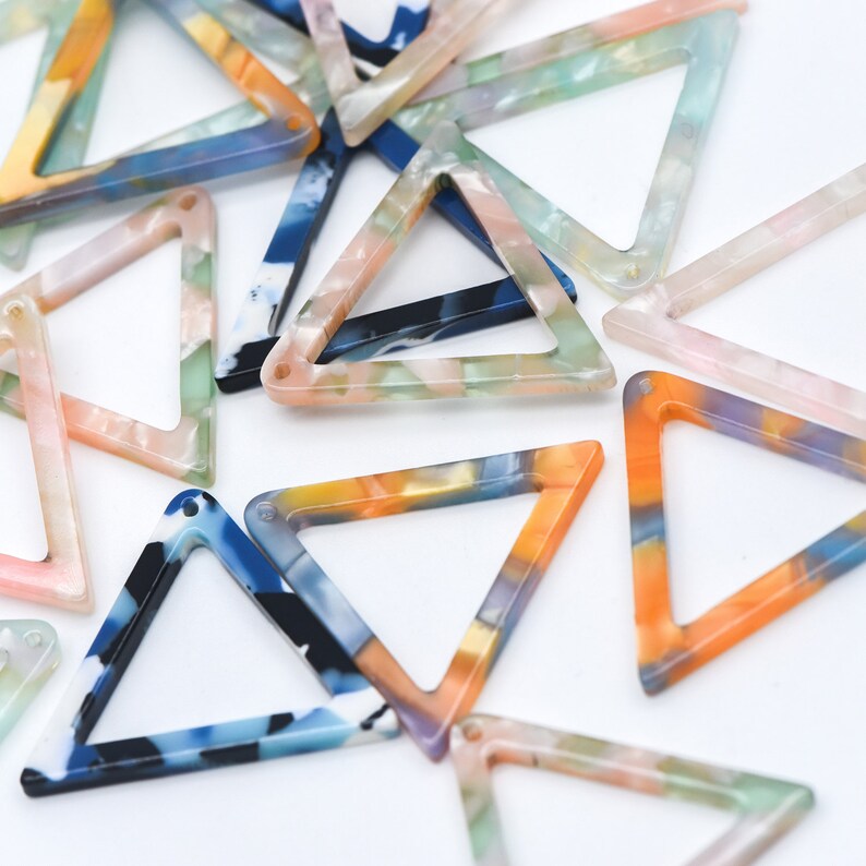 20pcs Tortoise Shell Acetate Triangle Pendants 32mm Acrylic - Etsy