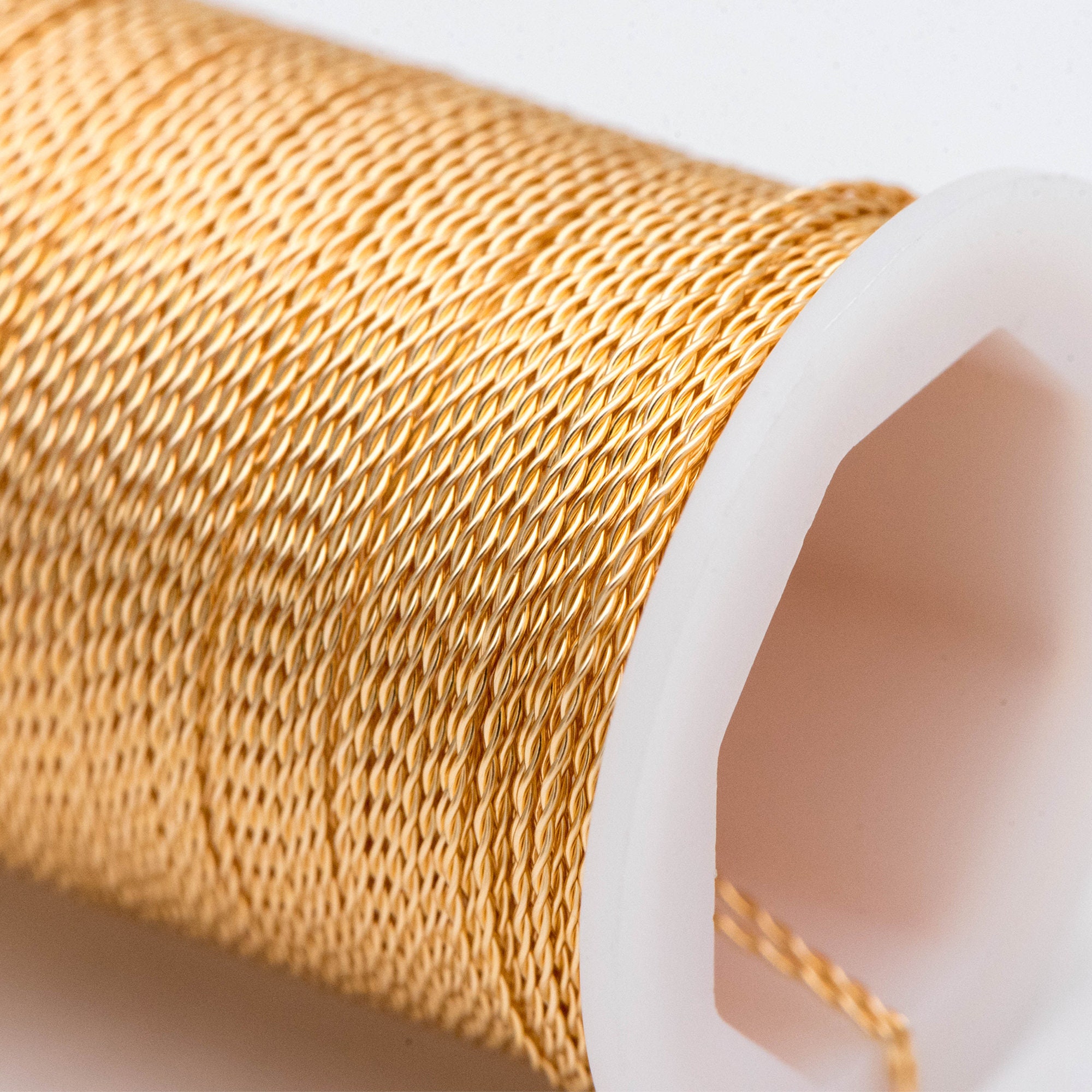 Copper Twisted Fancy Wire 18K Gold Plated Craft Wires - Etsy