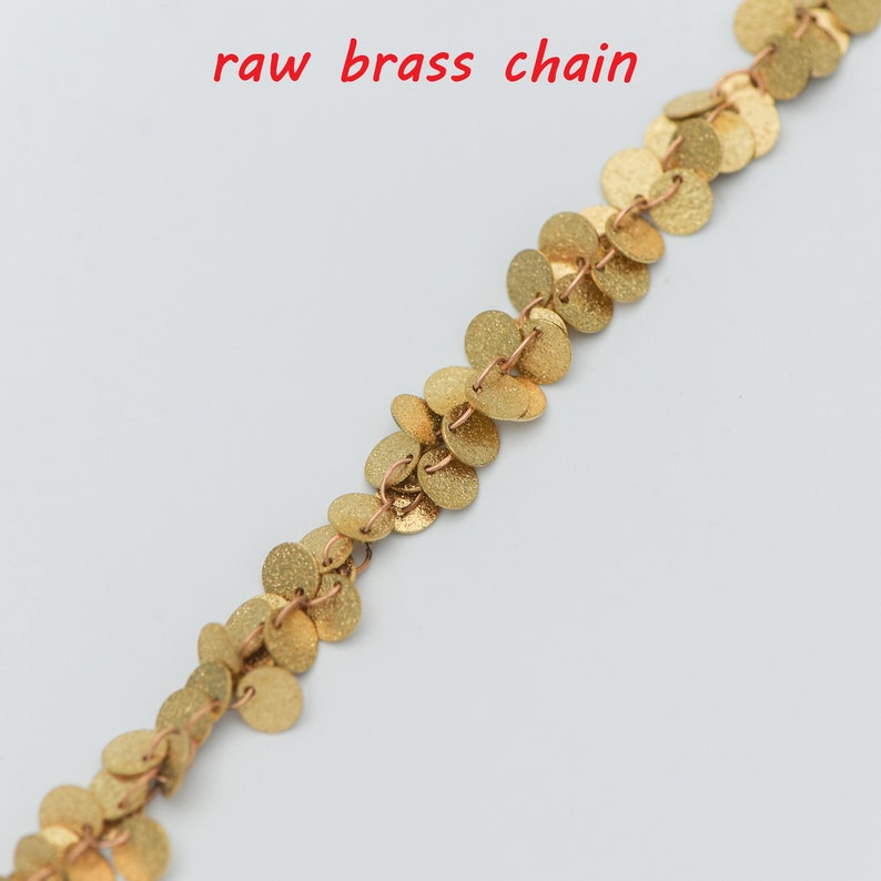 Raw Brass Disc Chain Unplated Chain With Round Disks 6mm - Etsy