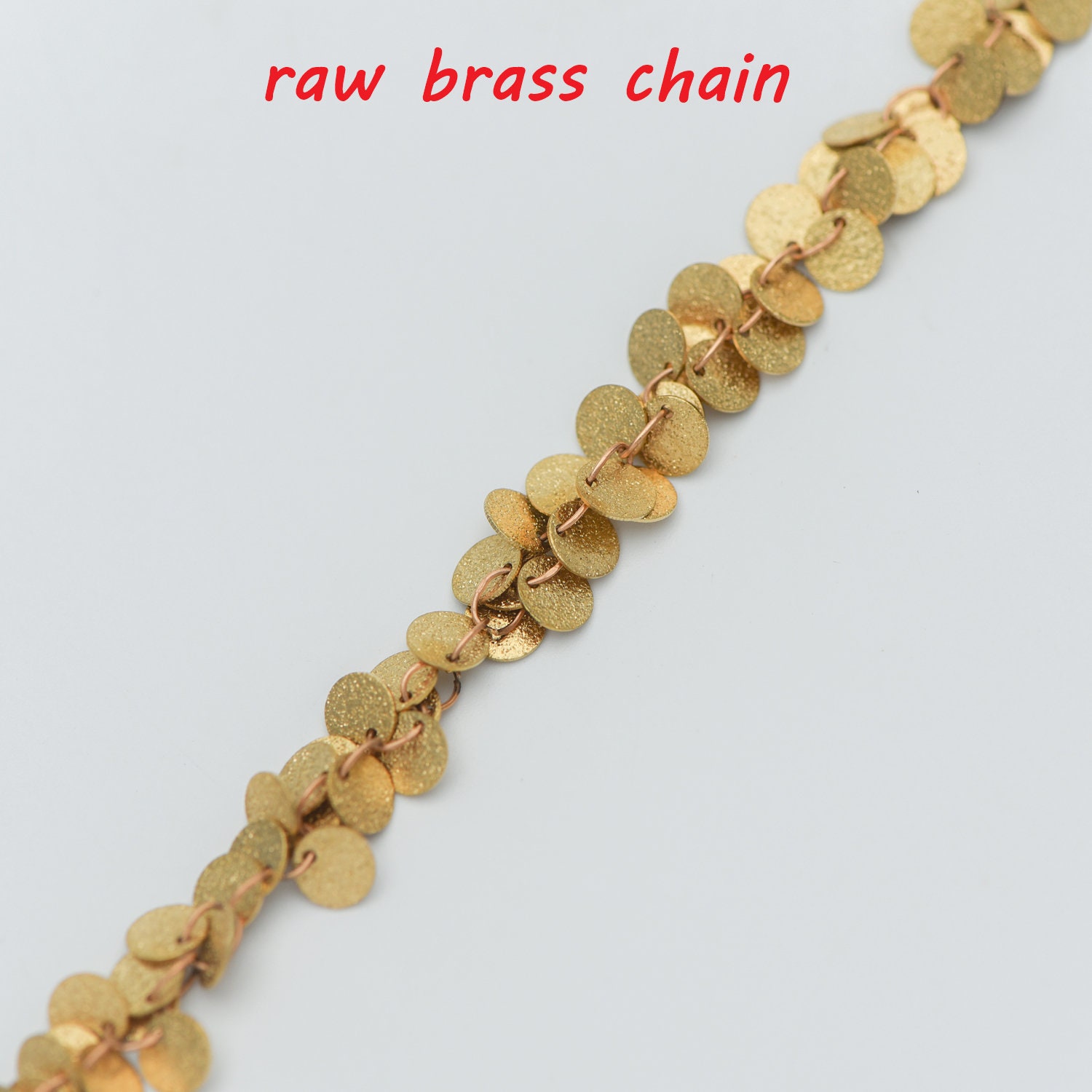 Raw Brass Disc Chain Unplated Chain With Round Disks 6mm - Etsy
