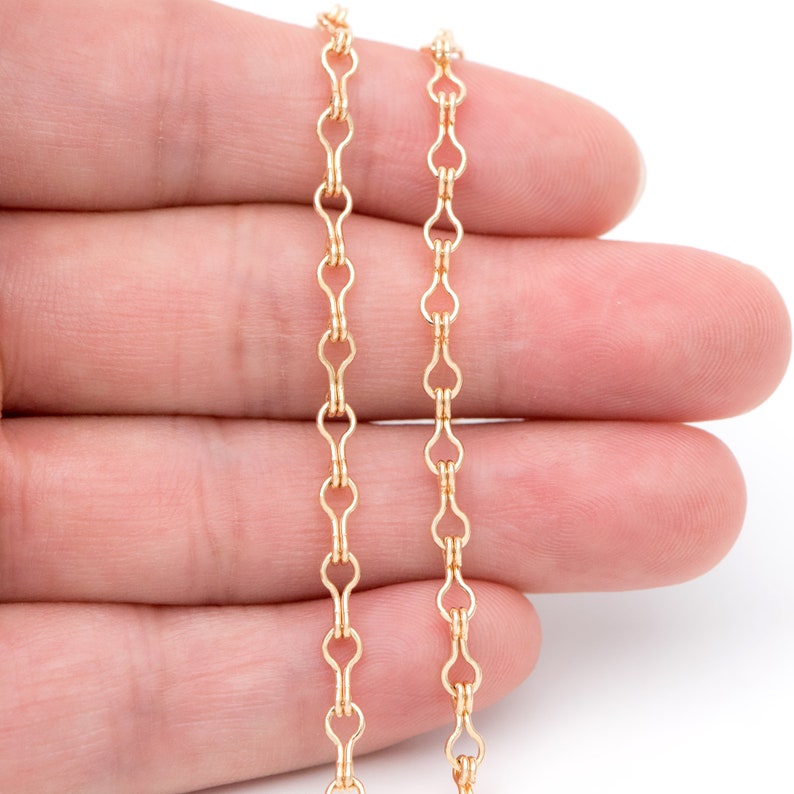 Gold Link Chains 3.5mm Real 18K Gold Plated Brass Quality - Etsy
