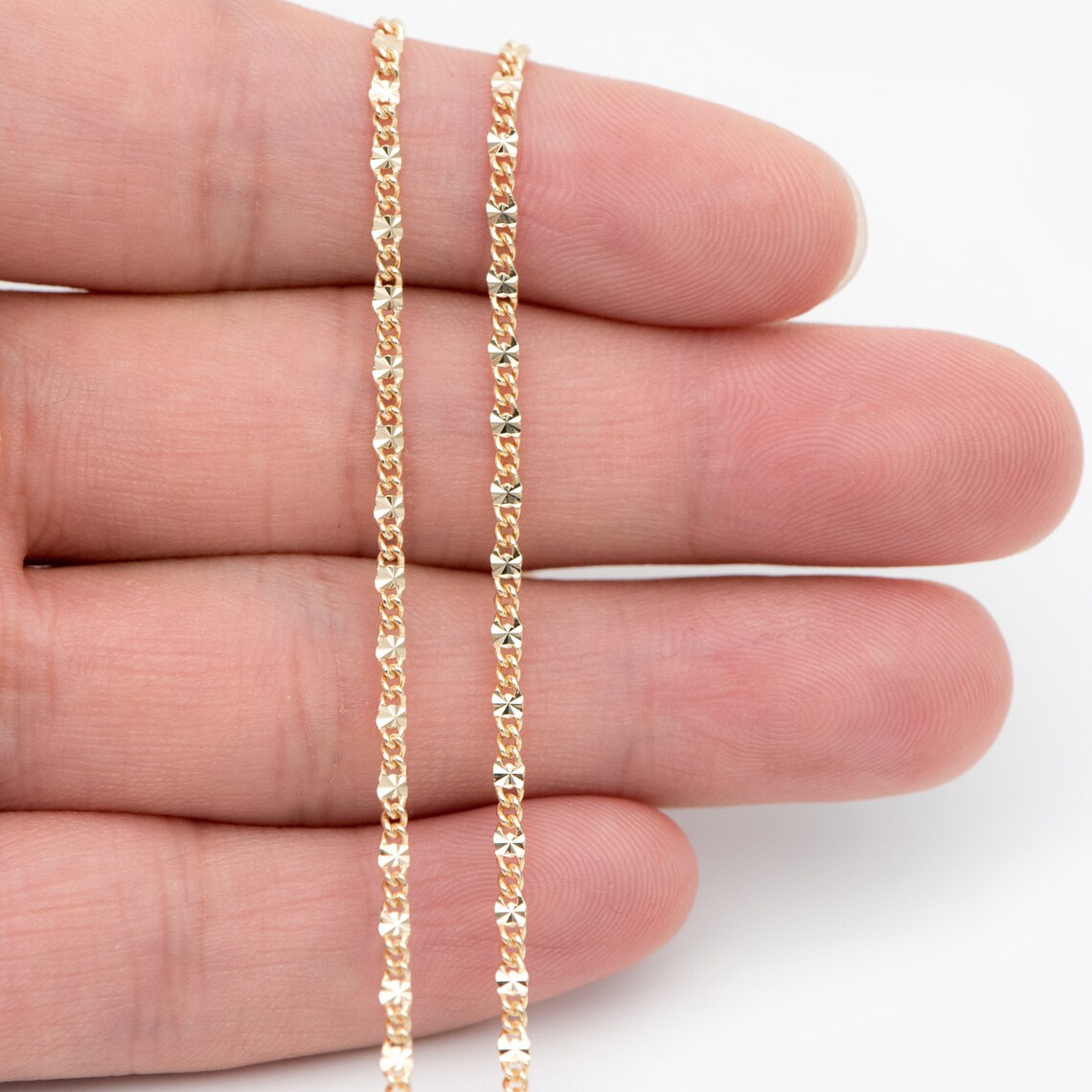 Gold Flat Chain 18K Gold Plated Chain Bulk Gold Chain - Etsy