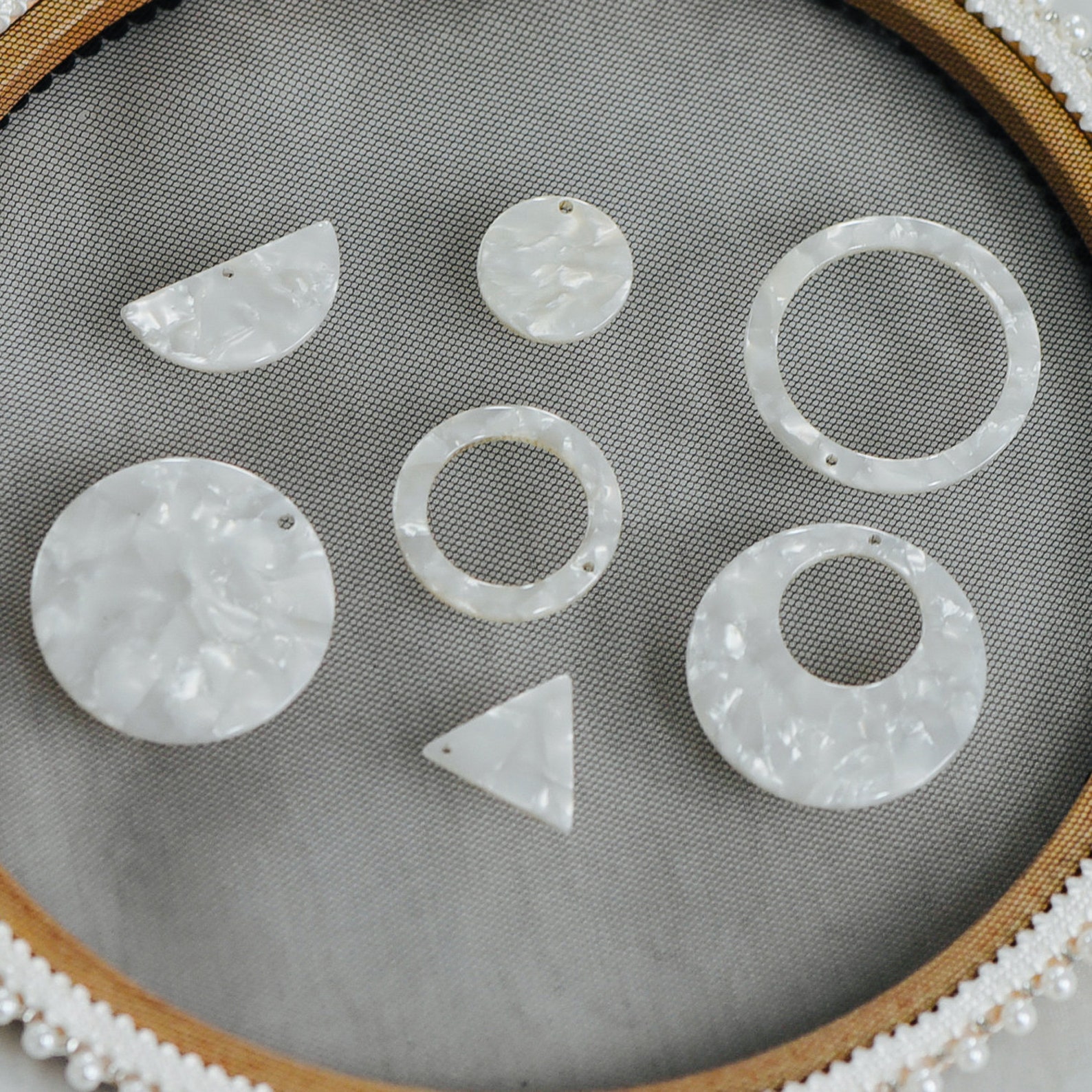 10pcs White Tortoise Shell Acetate Charm Pendants Geometric - Etsy