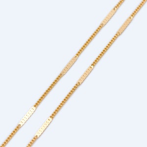 Dainty Gold/ Silver Tone Flat Link Chains 1.9mm, Real Gold/ Rhodium ...