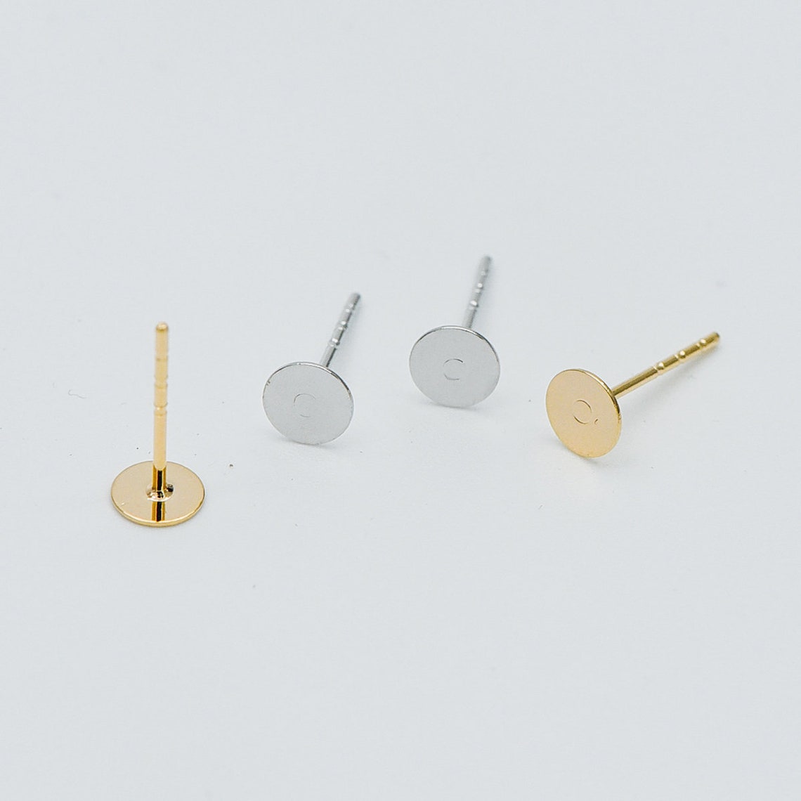 20pcs Gold/ Silver Ear Posts Gold/ Rhodium Plated Brass Stud | Etsy