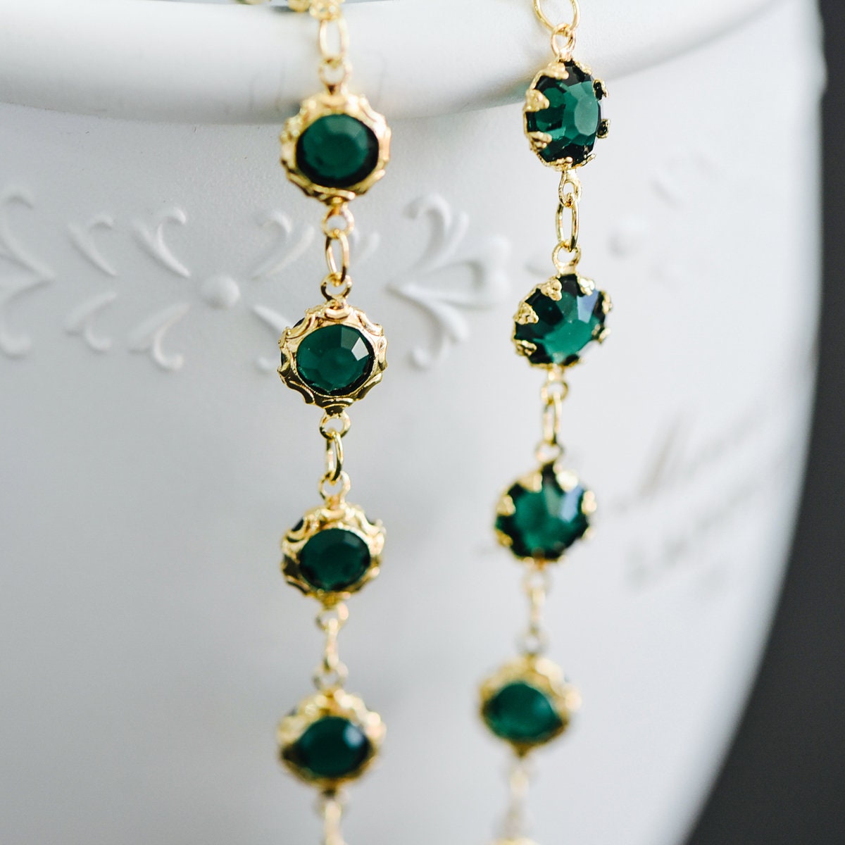 Gold Plated Brass Crystal Beaded Chains Link Chains With 7mm - Etsy