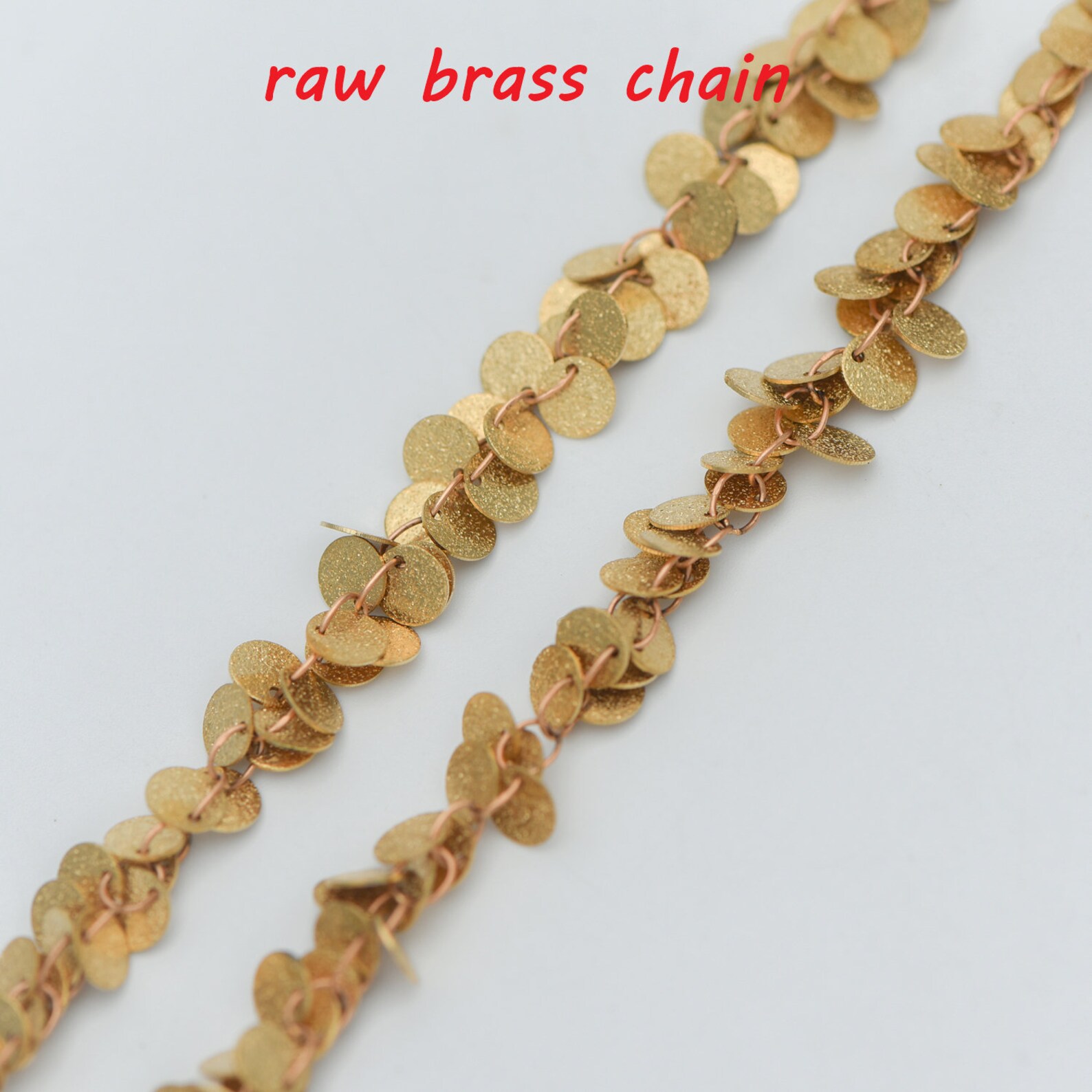 Raw Brass Disc Chain Unplated Chain With Round Disks 6mm | Etsy