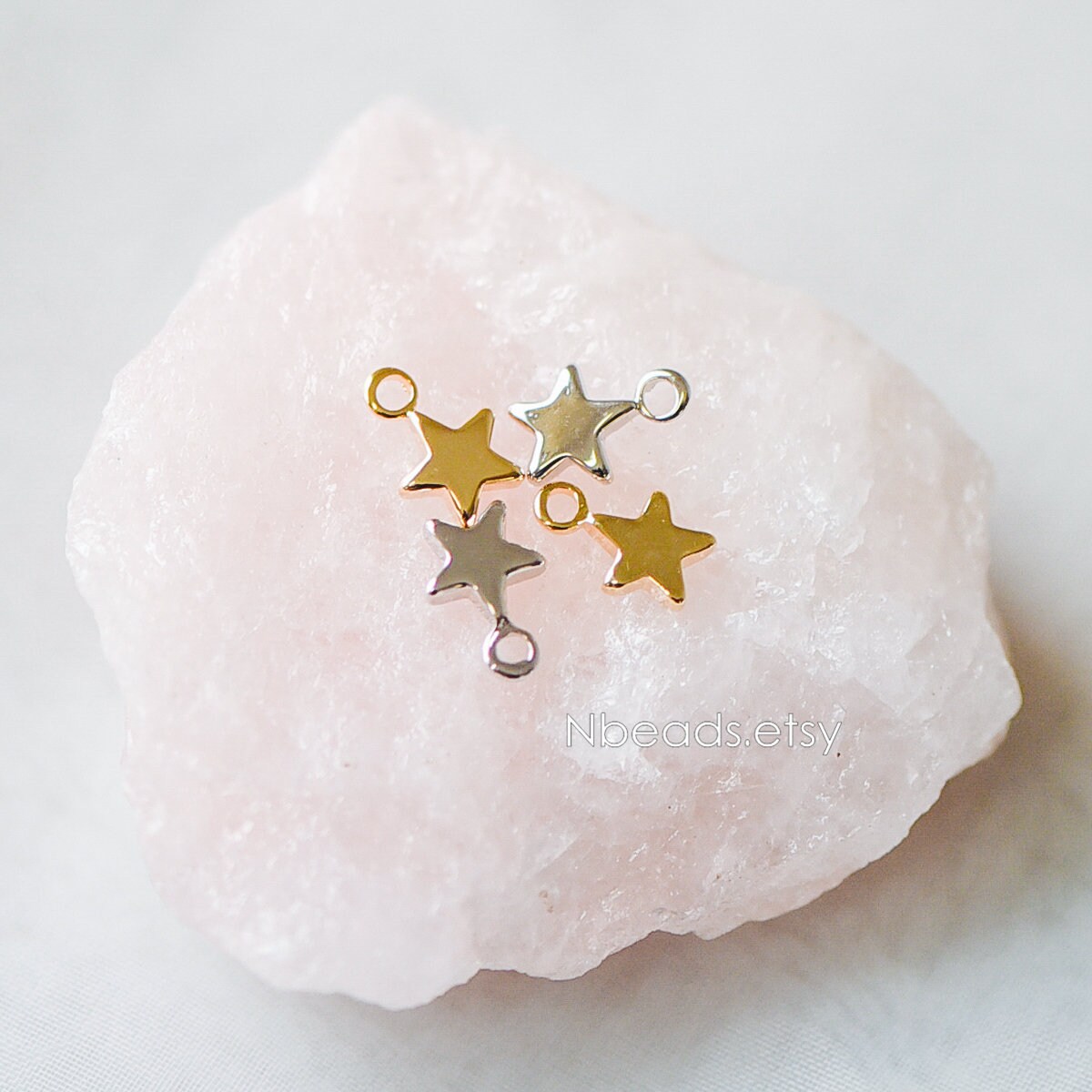 20pcs Gold /silver Star Charms 10x7mm Real Gold/ Rhodium - Etsy