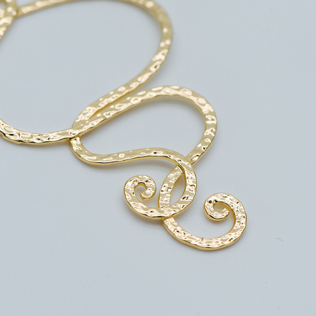 10pcs Gold Hammered Wire Pendants 45x27mm 18K Gold Plated | Etsy