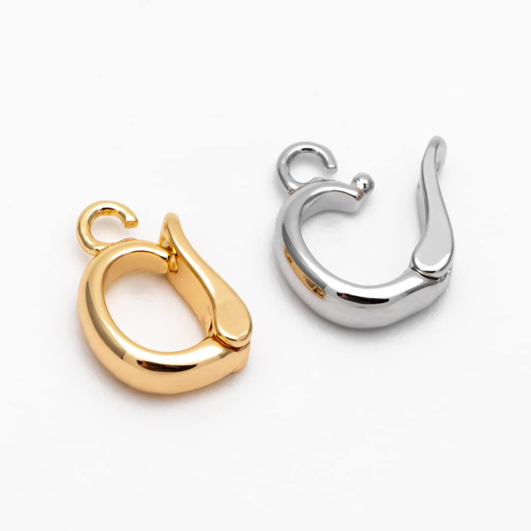 10pcs Gold/ Silver Open Loop Bail, Gold/ Rhodium Plated Bails, Small ...