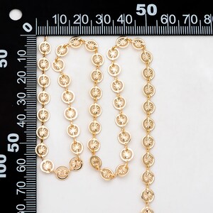 Gold/ Silver Round Disc Chains 6mm, Gold/ Rhodium Plated Brass, Disk ...