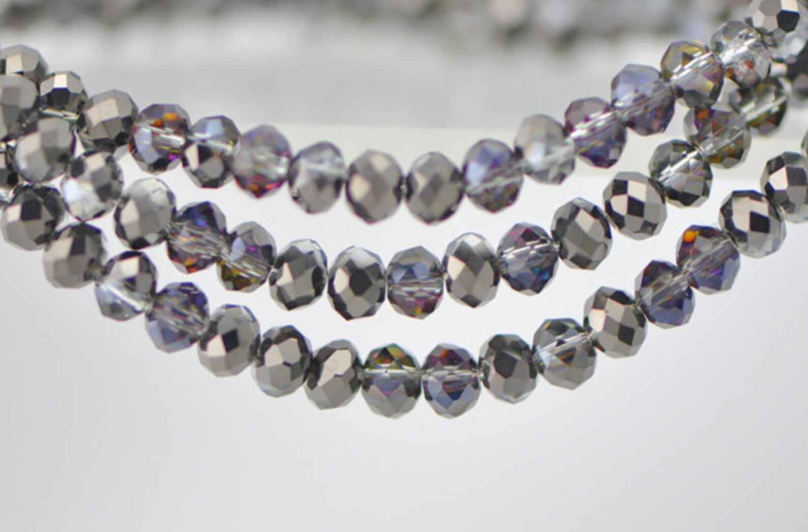 Rondelle Crystal Glass Faceted Beads 3x4mm Rose Black - Etsy