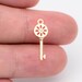 10pcs Gold Plated Brass Key Charm CZ Pave Key Pendants 18x6mm - Etsy