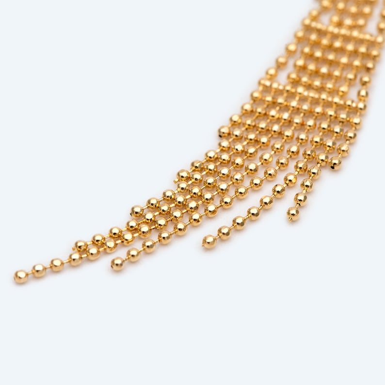 4pcs Gold Chain Tassels 68mm Long Ball Chain Tasselsearring | Etsy