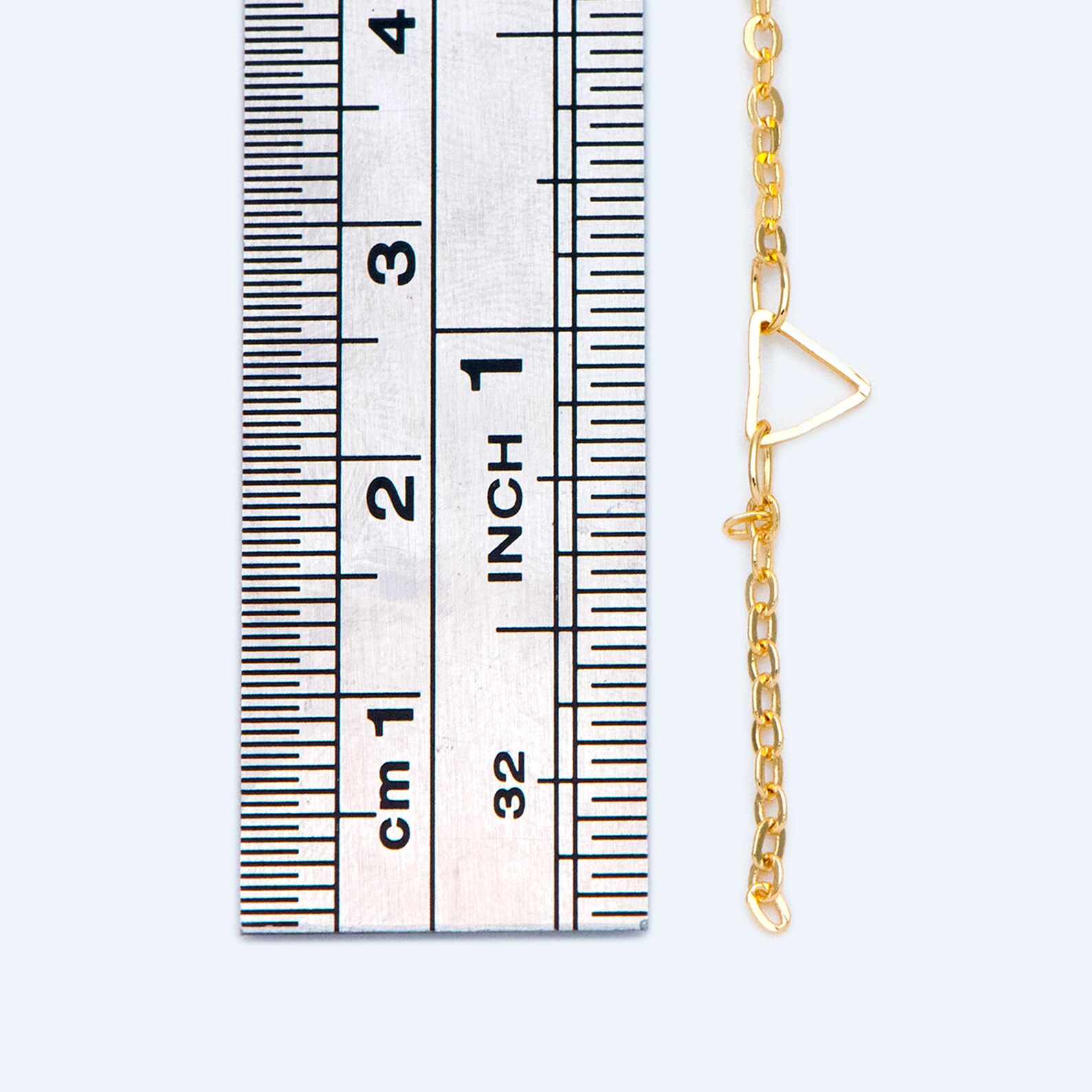 Gold Triangle Chain 18K Real Gold Plated on Brass DIY - Etsy