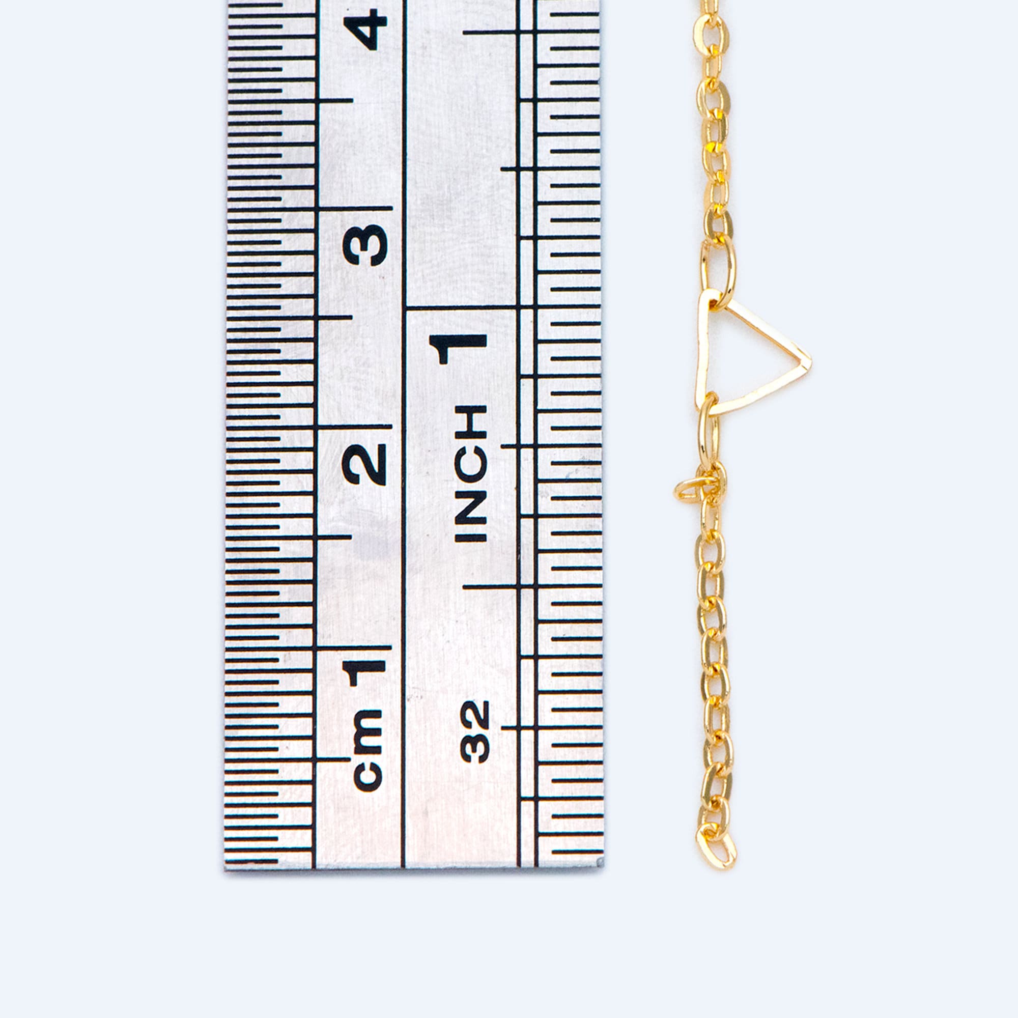 Gold Triangle Chain 18K Real Gold Plated on Brass DIY - Etsy