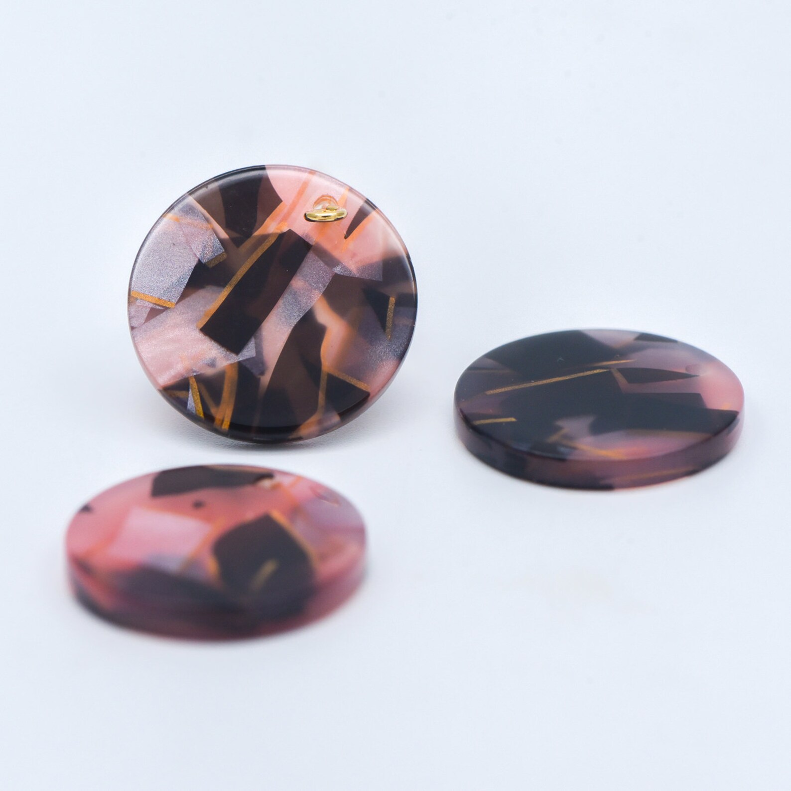 20pcs Tortoise Shell Acetate Round Disc Pendants 20mm Acrylic - Etsy