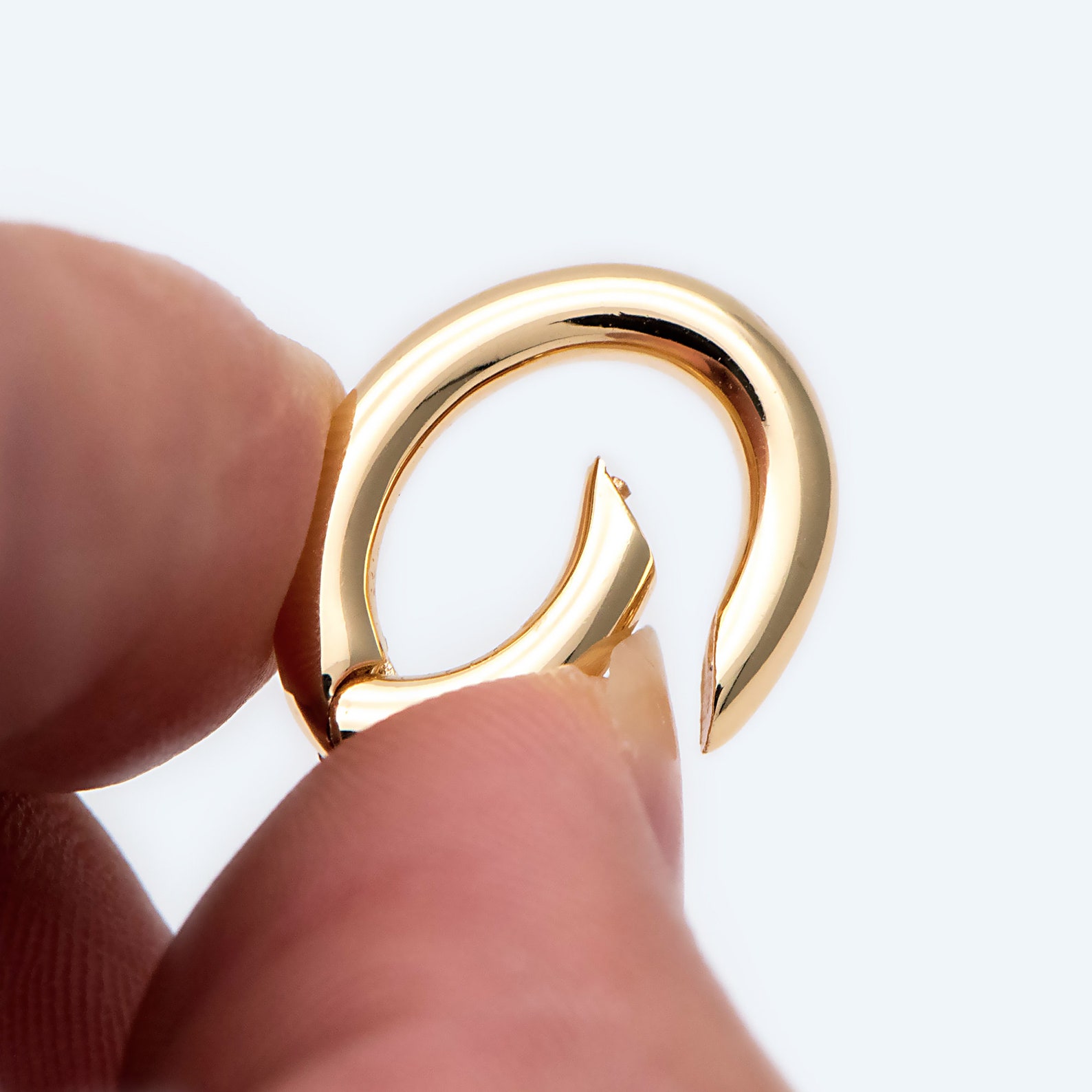 4pcs Gold Necklace Clasp Oval Spring Gate Ring Oval Gate - Etsy