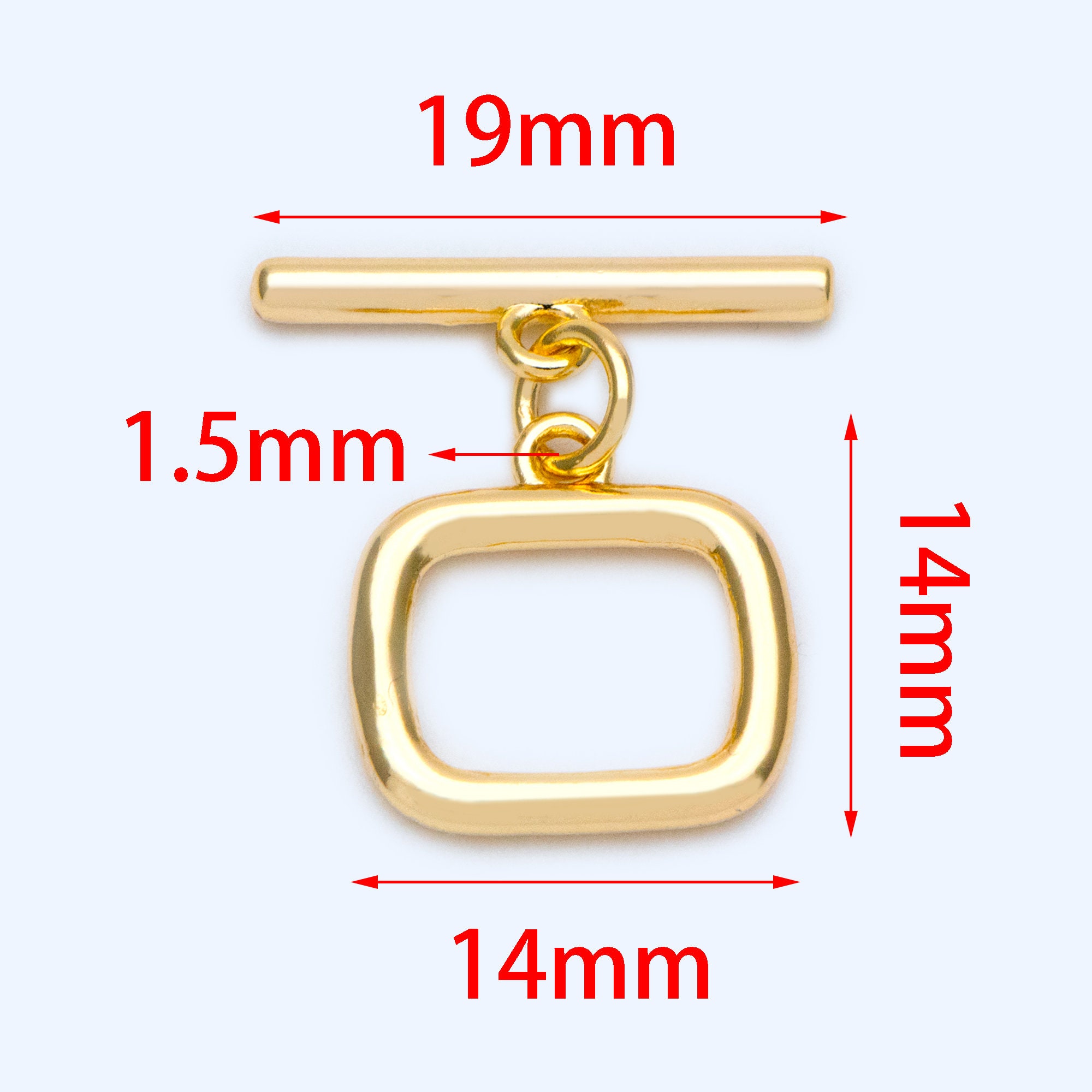 10pcs Gold Simple Square Toggle Clasp Jewelry Clasp 18K Gold - Etsy UK