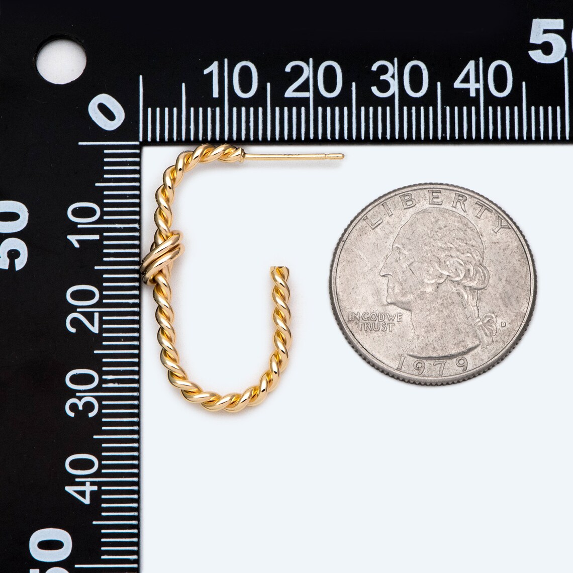 4pcs Gold Knot Ear Posts Twisted Wired Earring Posts Oval | Etsy