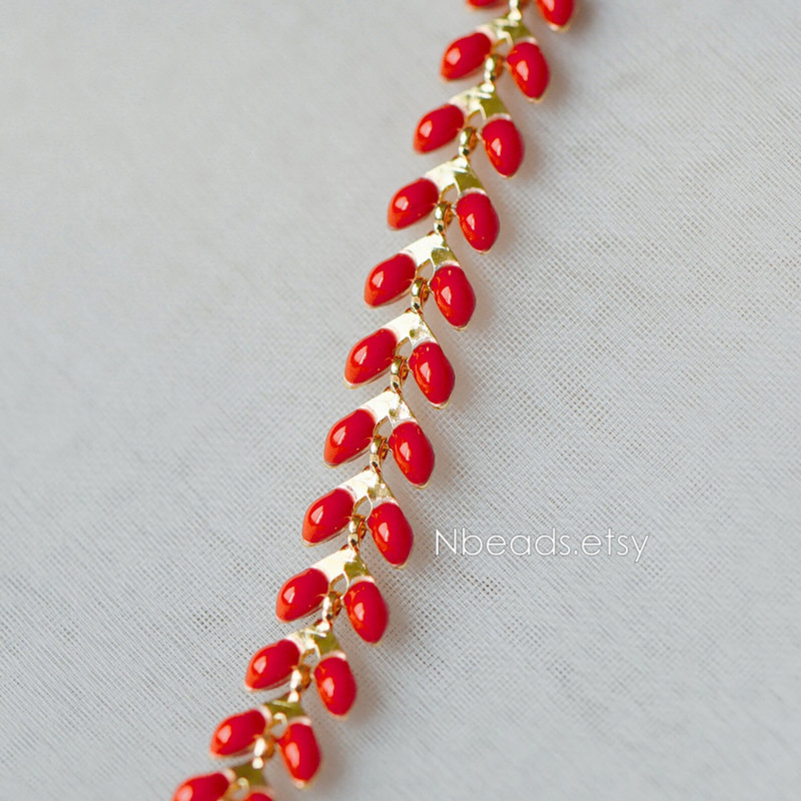 Gold Plated Brass Enamel Chevron Chain 6.3mm Herringbone Flat - Etsy