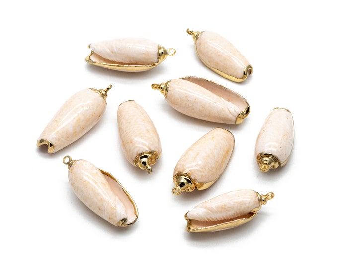 Whelk Seashell Charms Whelk Shell Pendant Natural Seashell Earrings 1 ...