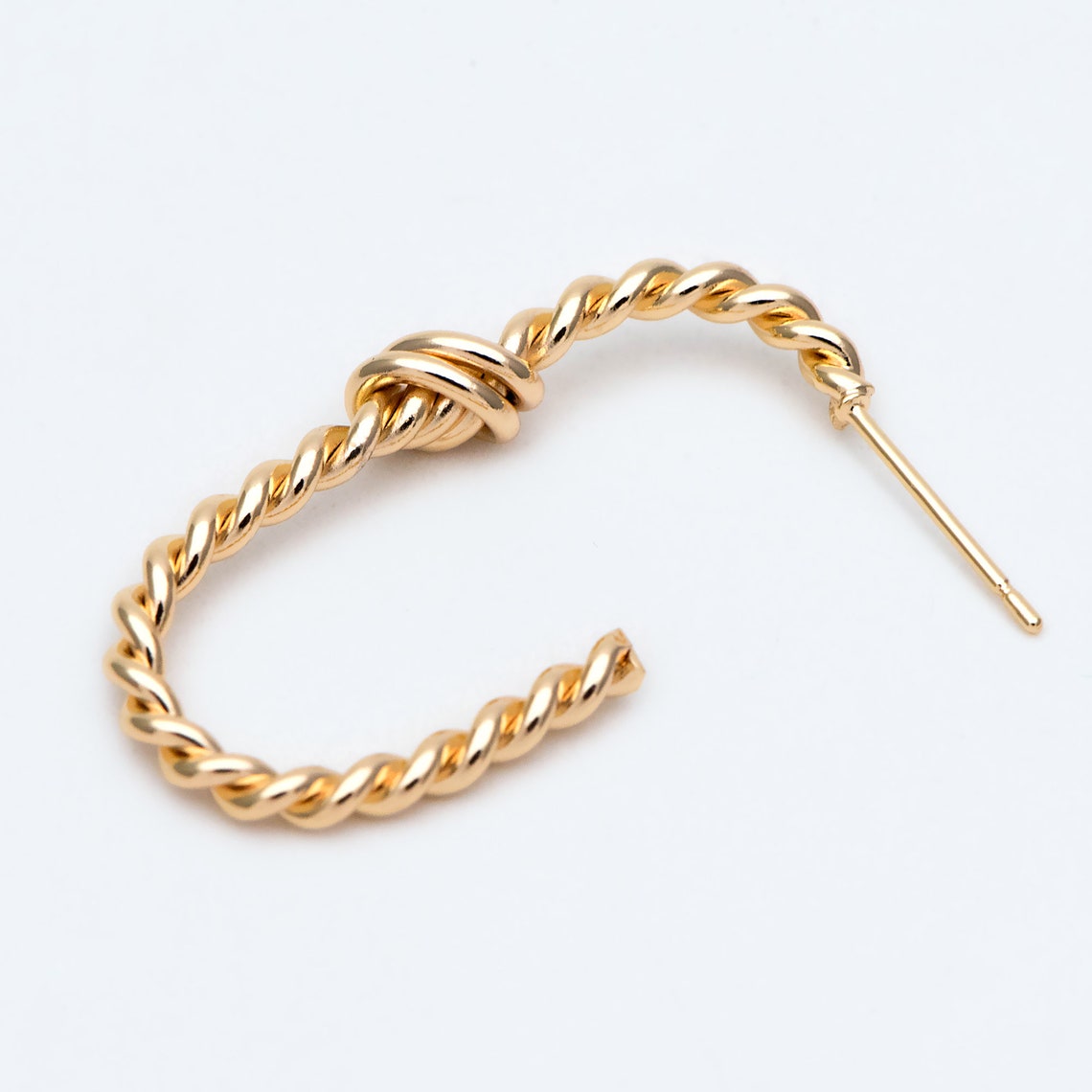 4pcs Gold Knot Ear Posts Twisted Wired Earring Posts Oval | Etsy