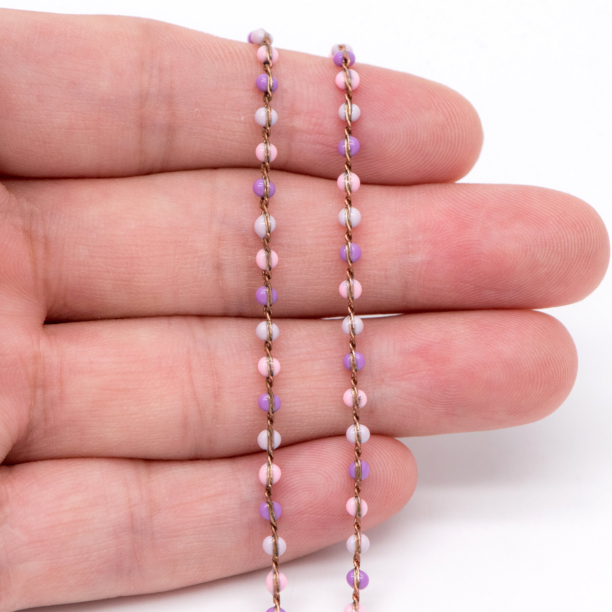 Enamel Brass Chain 2.5mm Thin Unplated Brass Designer Chains - Etsy