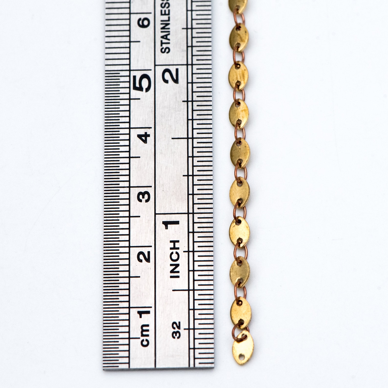 Raw Brass Oval Disc Chains 3x5mm Handmade Disk Geometric - Etsy