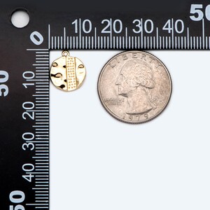 10pcs Hammered Disc Charms 12mm, Gold Plated Brass Tags, Round Disk ...