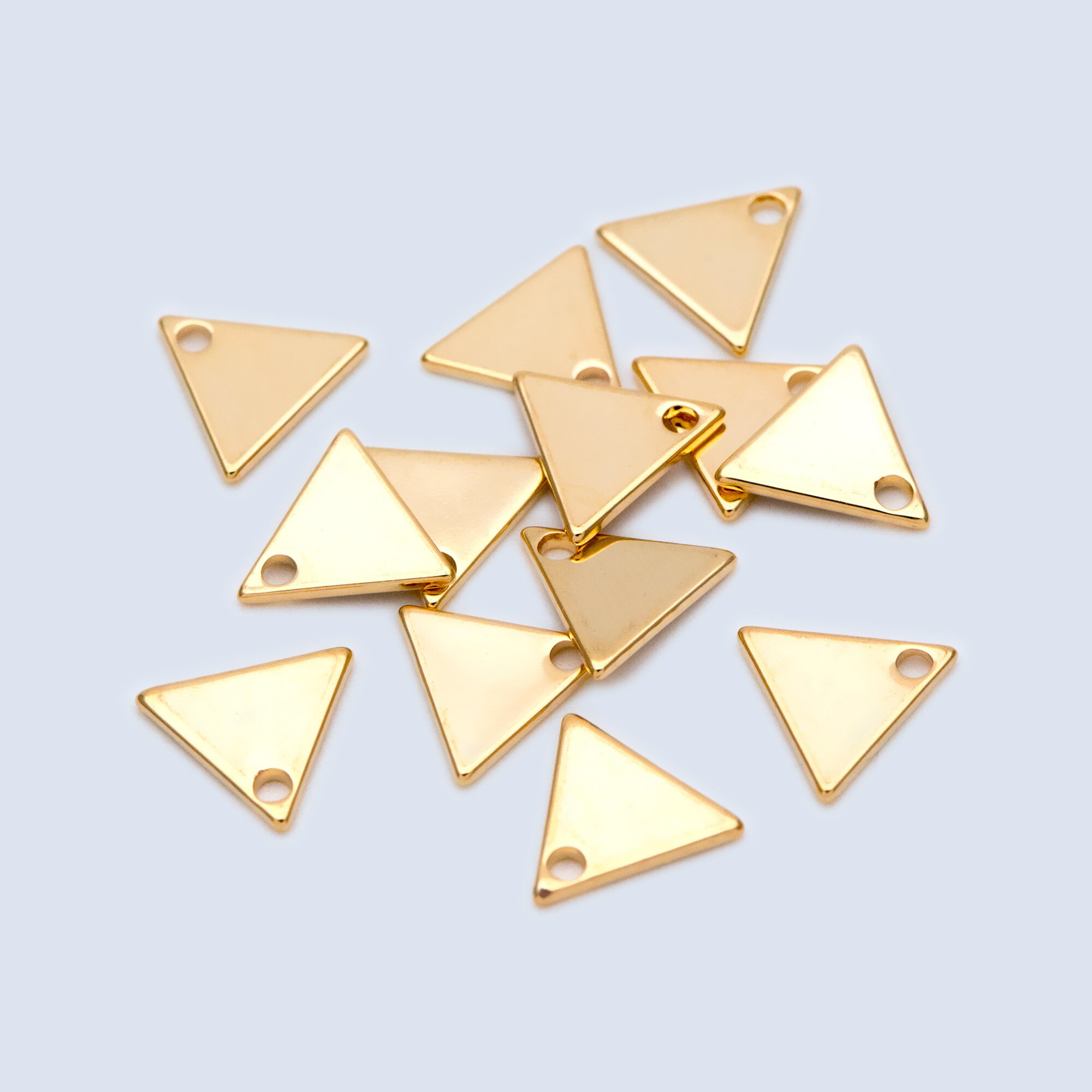 10pcs Gold Plated Brass Triangle Charms 8.6mm Geometric - Etsy