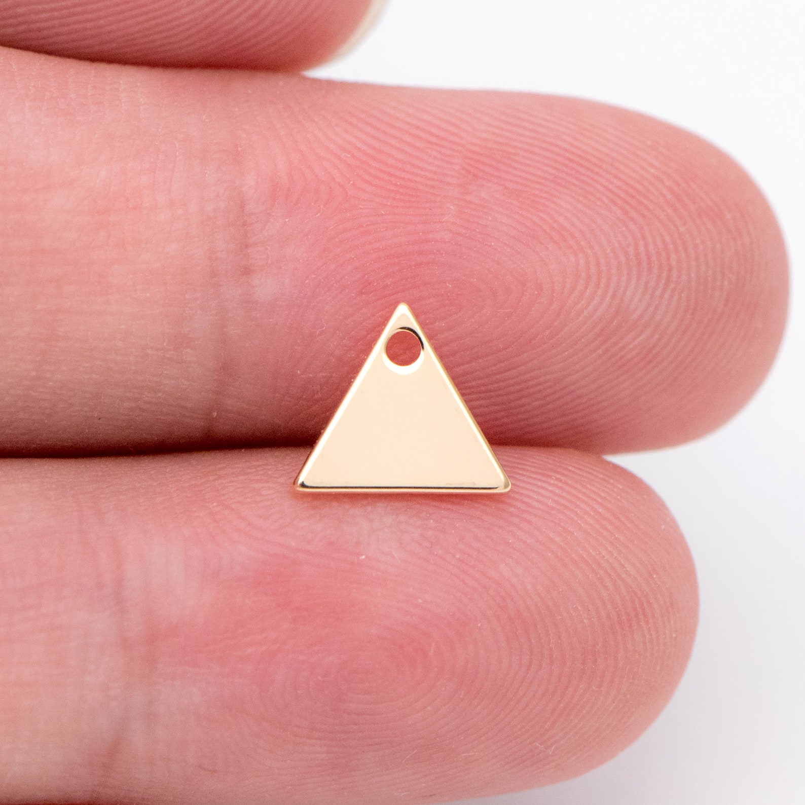 10pcs Gold Plated Brass Triangle Charms 8.6mm Geometric - Etsy