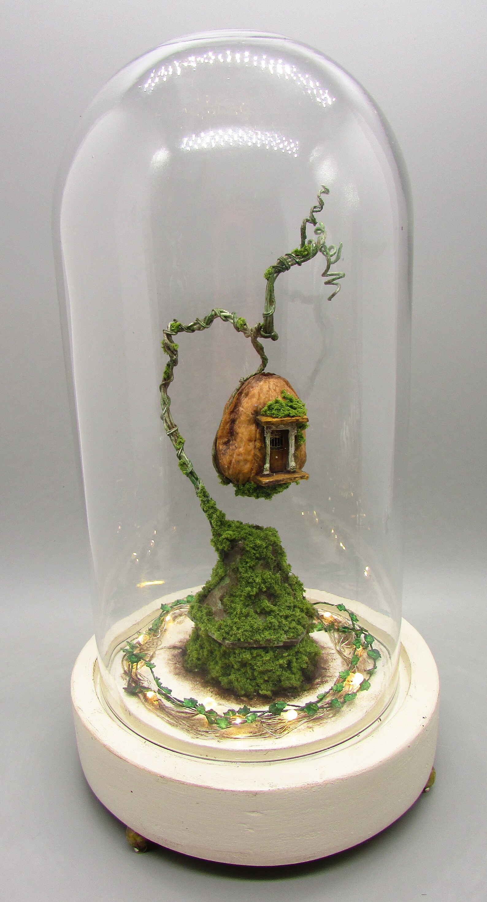 From DJD Fairy House in a Walnut Shell Dome. - Etsy