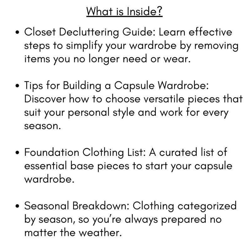Year-round Capsule Wardrobe Guide: Women's Style Ebook (digital ...