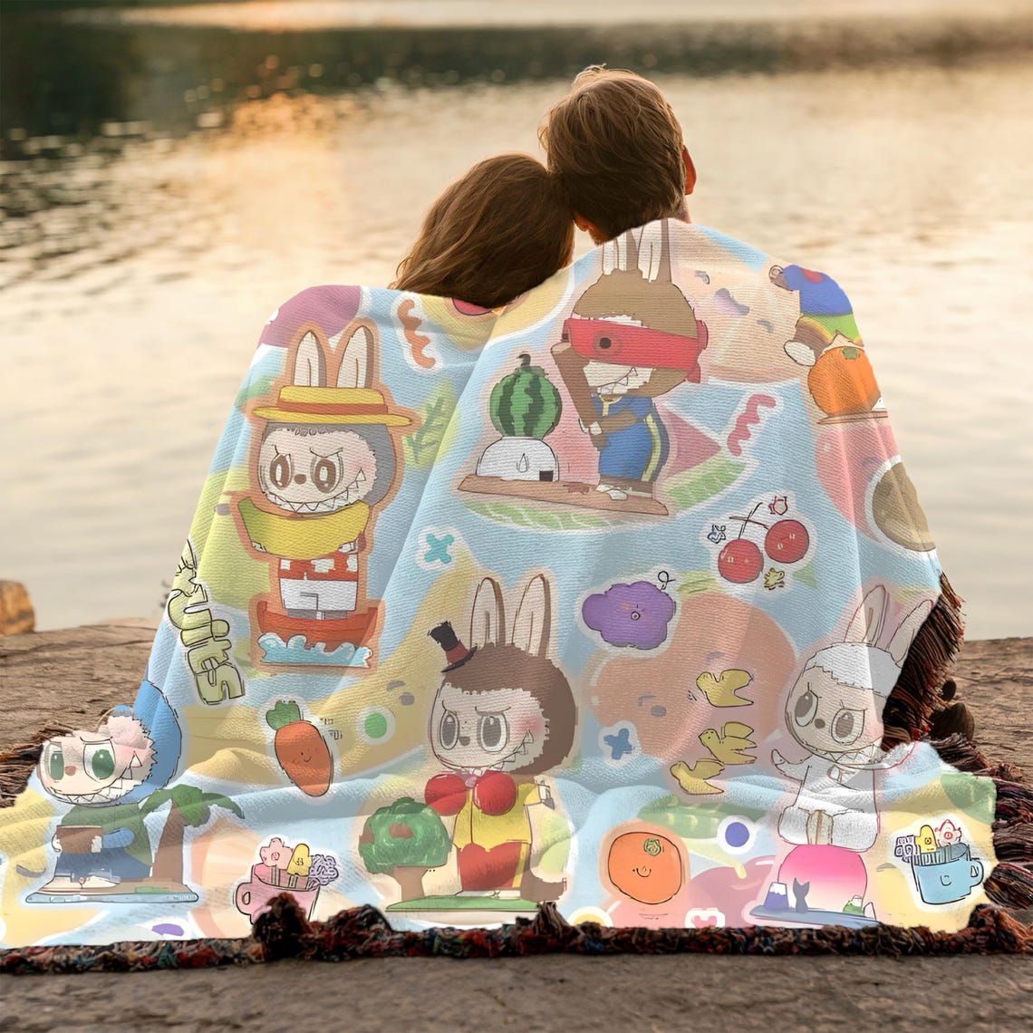 Labubu Tapestry Woven Fan Blanket Merch Housewarming Gift for ...
