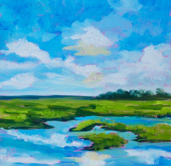 Giclee Many Sizes Marsh Bald Head Island NC Canvas Print of - Etsy
