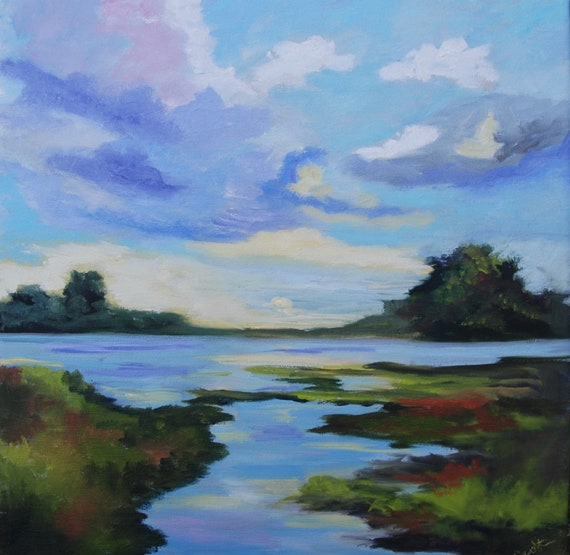 PRINT Many Sizes of Marsh Painting From Original - Etsy