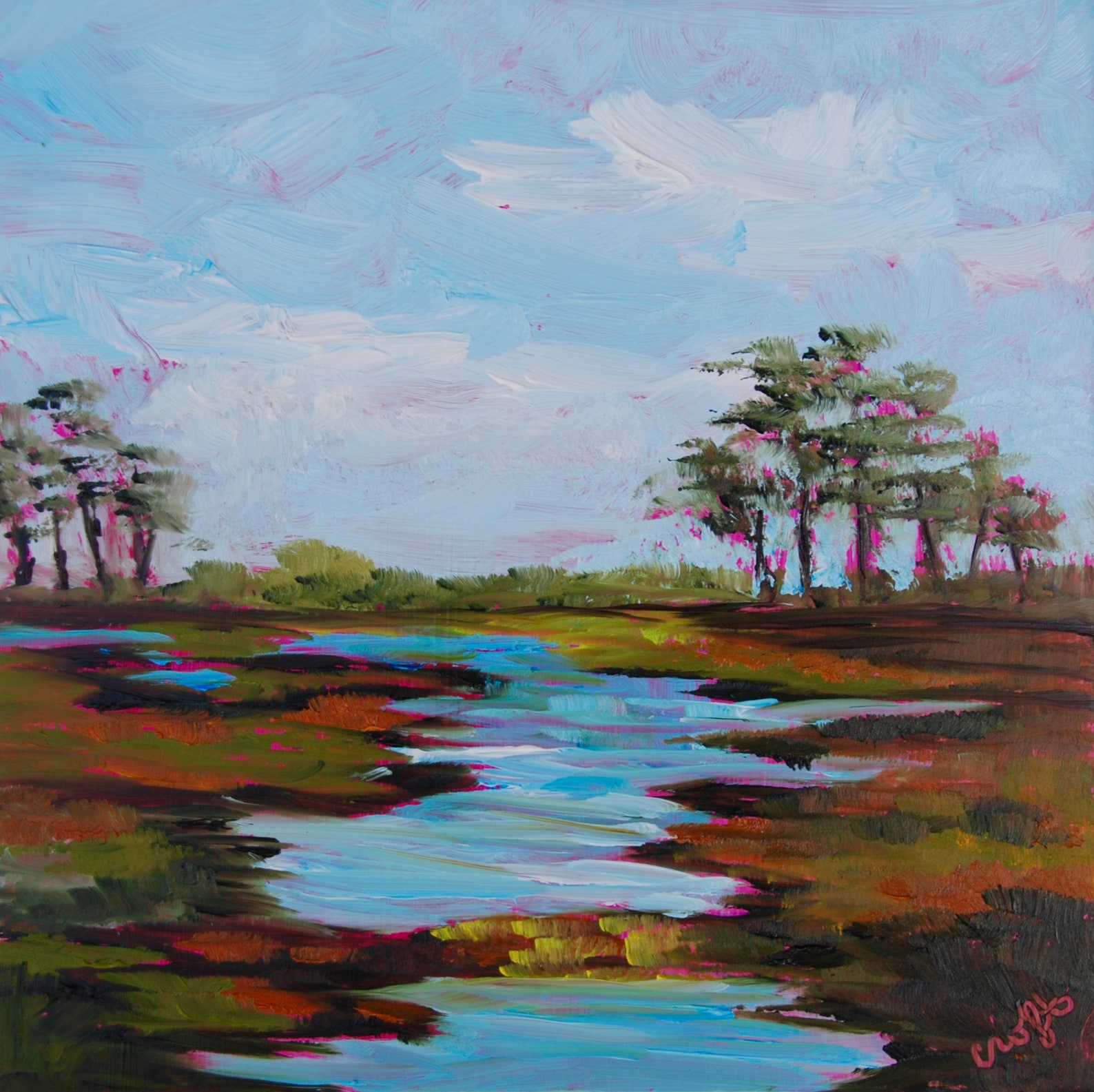 PRINT Many Sizes of Marsh Painting From Original - Etsy