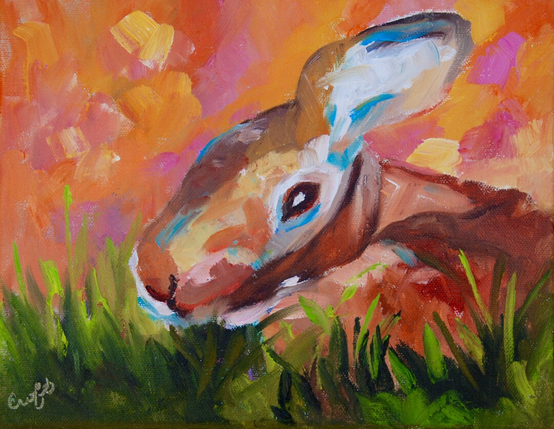 Fine Art Print - Bunny - Original Artwork by Rebecca Croft - Many Sizes ...