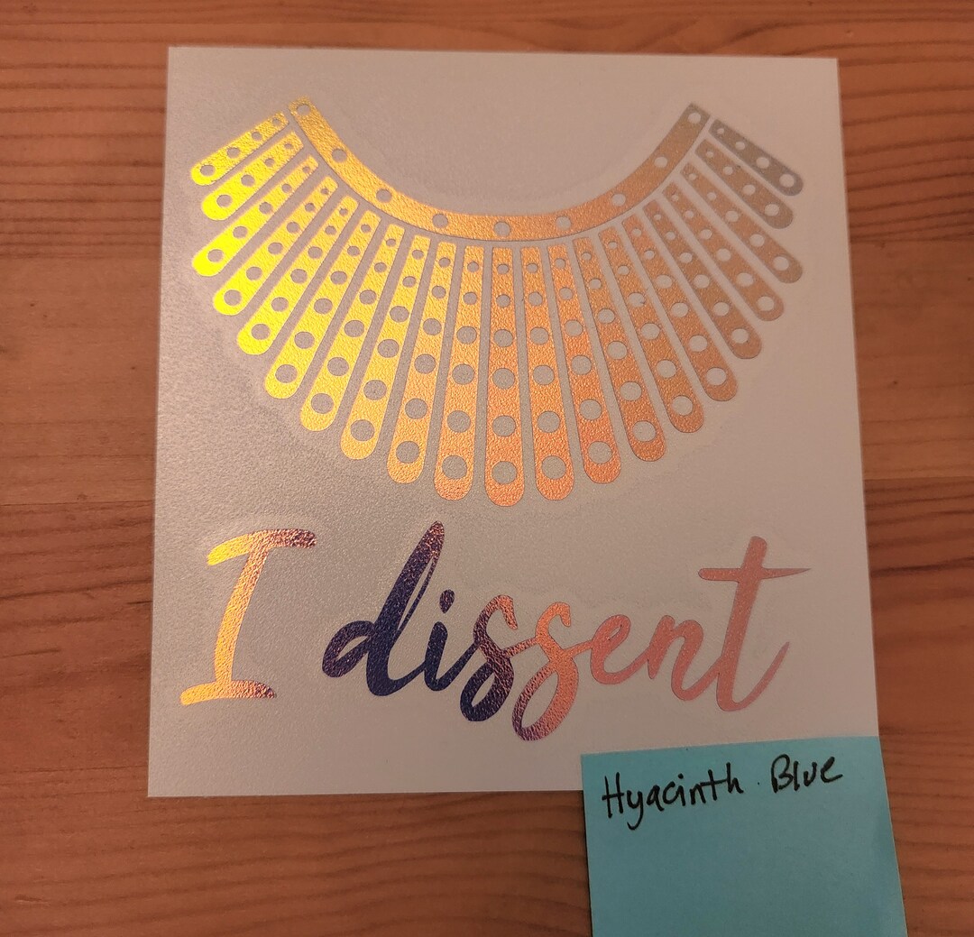 I Dissent Ruth Bader Ginsburg Car Decal Sticker, Smash the Patriarchy ...