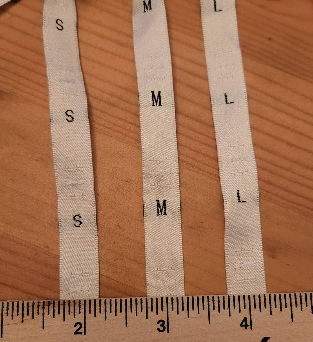 Woven Size Tags, White Labels W/ Black Letters, Adult/lettered Sizes 10 ...