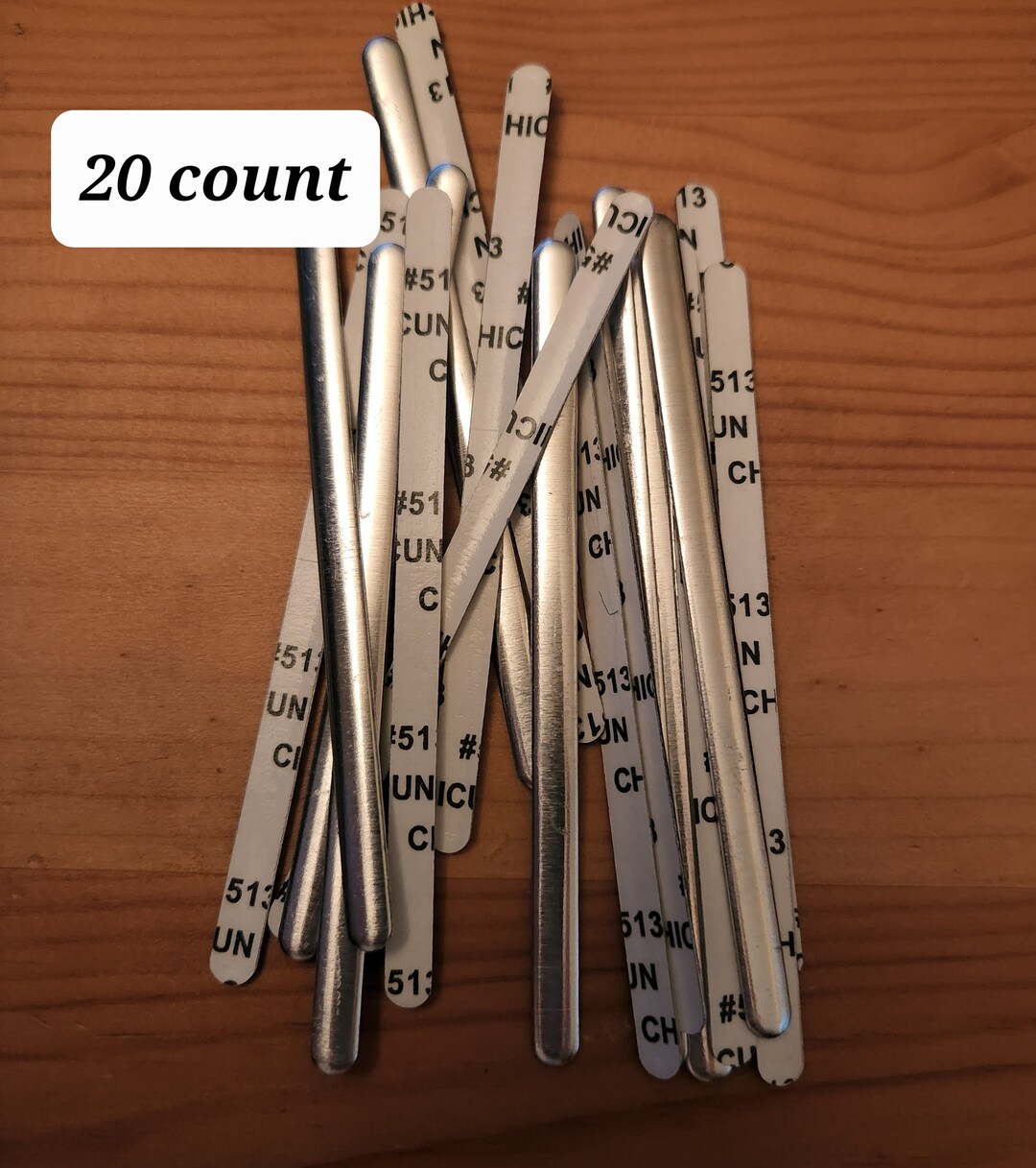 50, 20, 10 Pack Face Mask Nose Wire Strip, Self-adhesive Aluminum ...