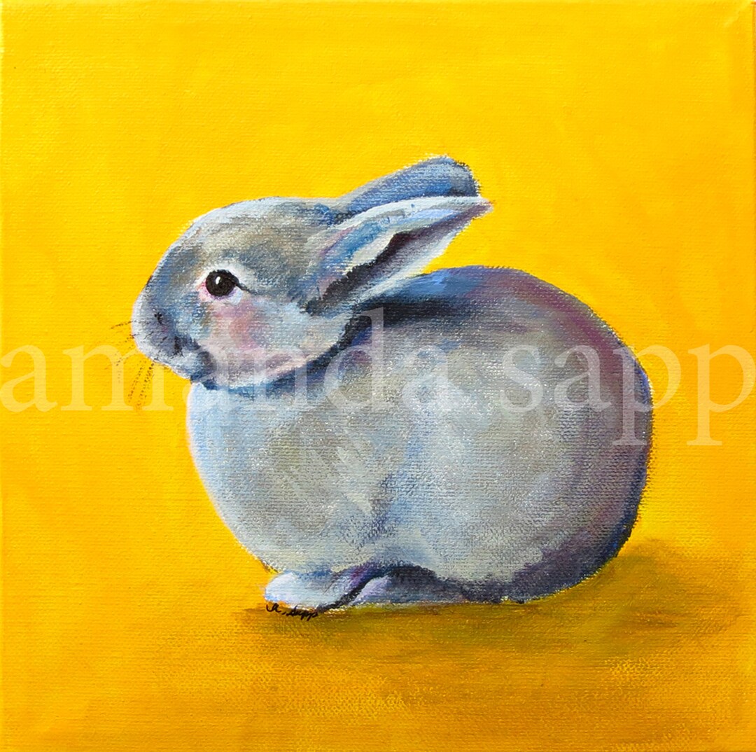 Bunny Art-bunny Painting-archival Print of Original Acrylic Painting ...