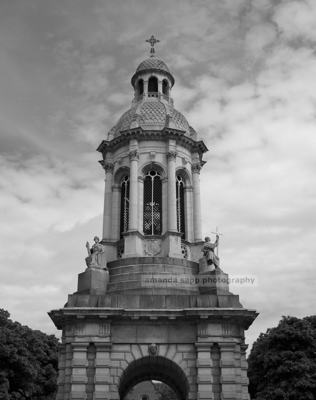 Trinity College Dublin Ireland Black and White Photo - Etsy