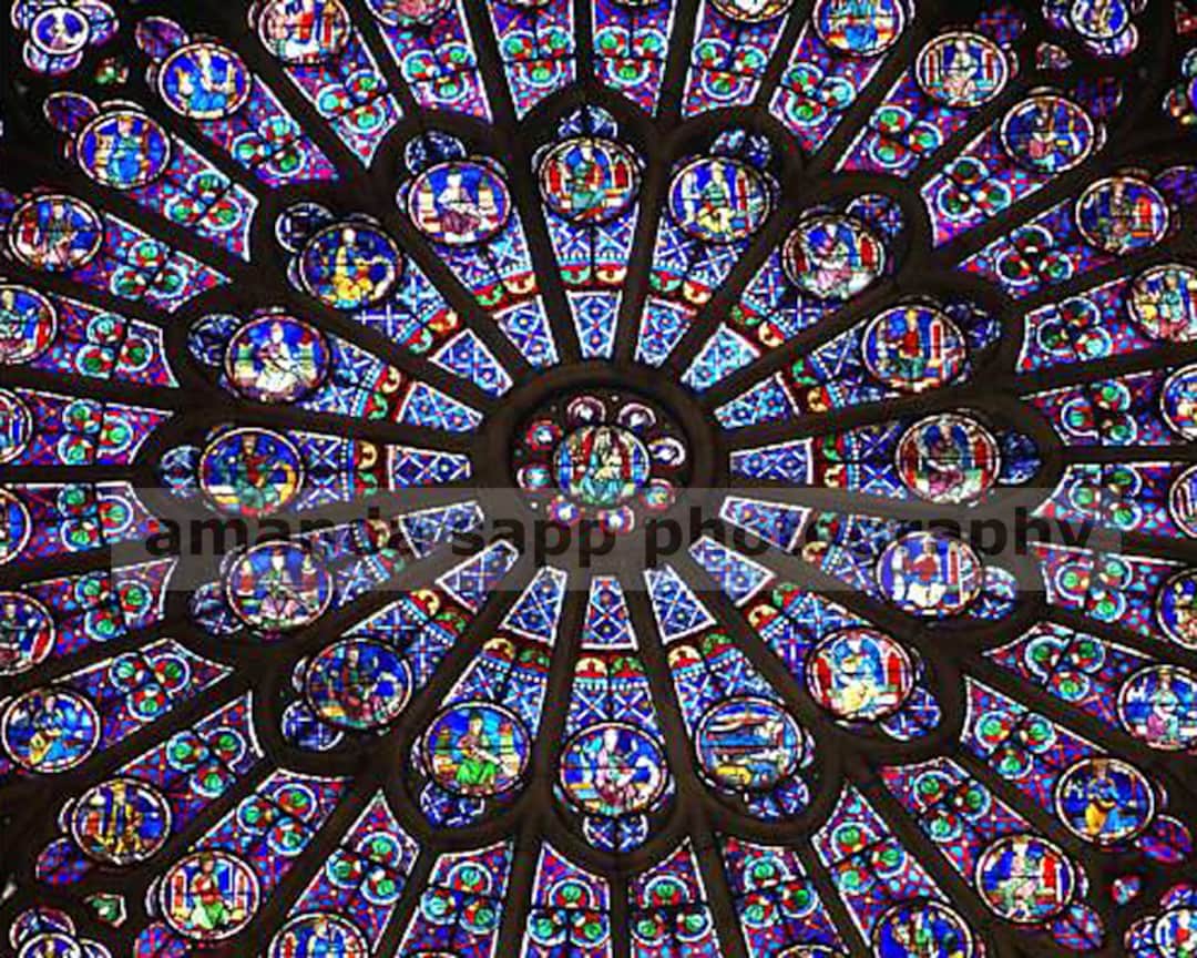 Notre Dame-cathedral-notre Dame Rose Window-paris Cathedral Window ...